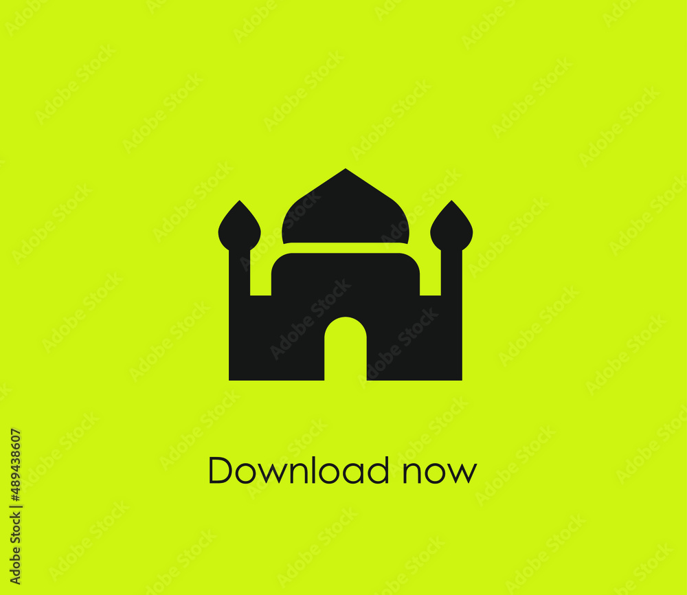 Mosque vector icon. Editable stroke. Symbol in Line Art Style for ...