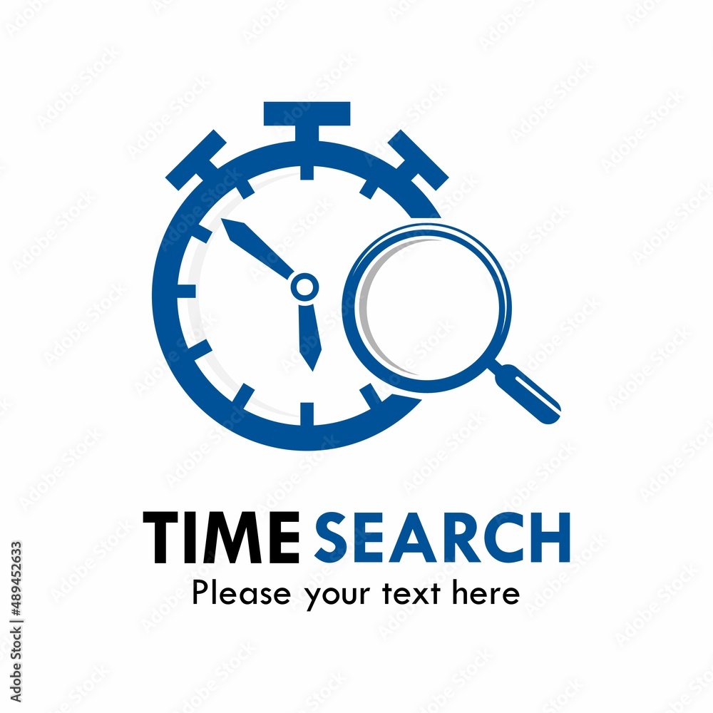 Time search logo template illustration Stock Vector | Adobe Stock