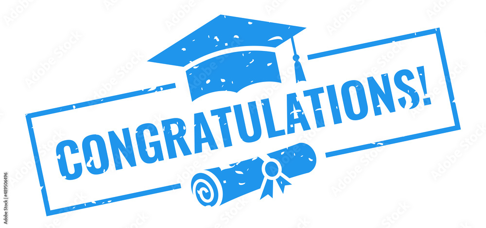 Graduation congratulations vector message Stock Vector | Adobe Stock