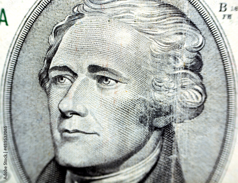 Portrait of Alexander Hamilton, the founding father of the United ...