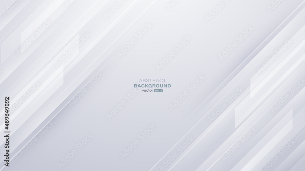 Abstract dynamic white geometric with gray gradient background. Vector ...