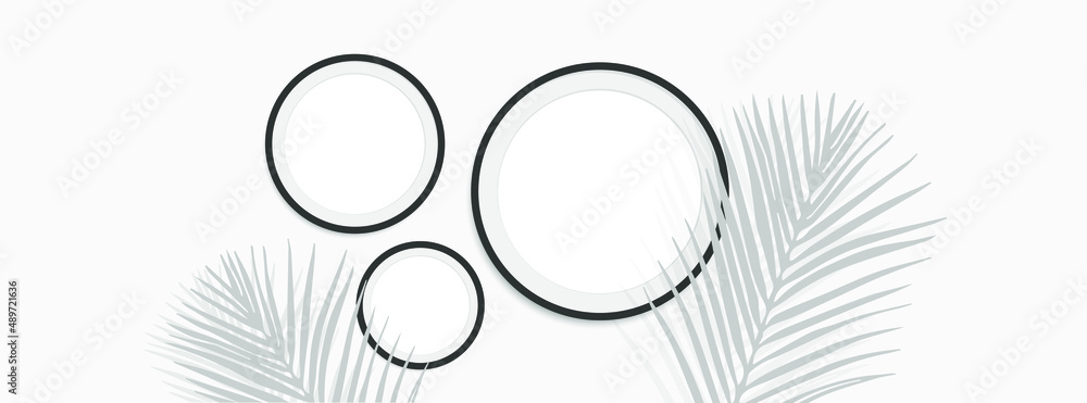circle mock-up frame on white background Stock Vector | Adobe Stock