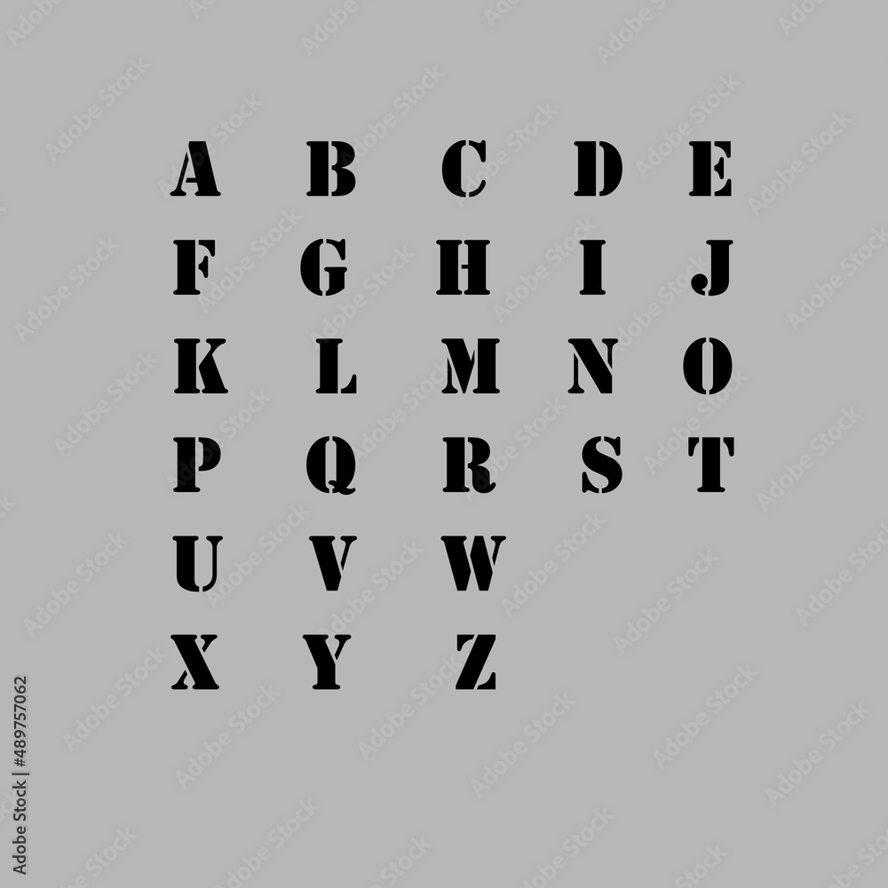 English Alphabet Letters font learning language school education ...