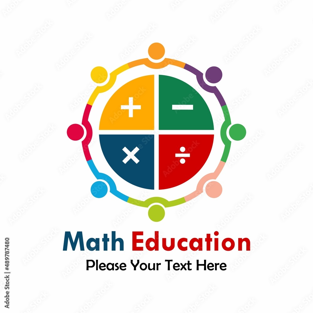 Math education logo template illustration Stock Vector | Adobe Stock