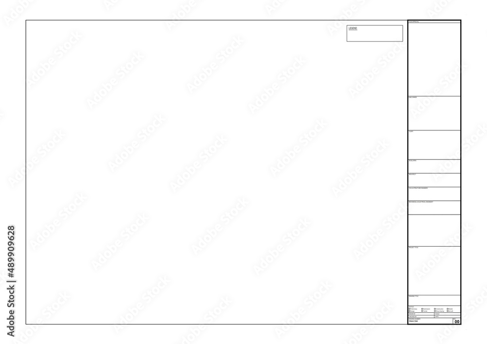 2D drawing title block on white background. Used to standardize ...