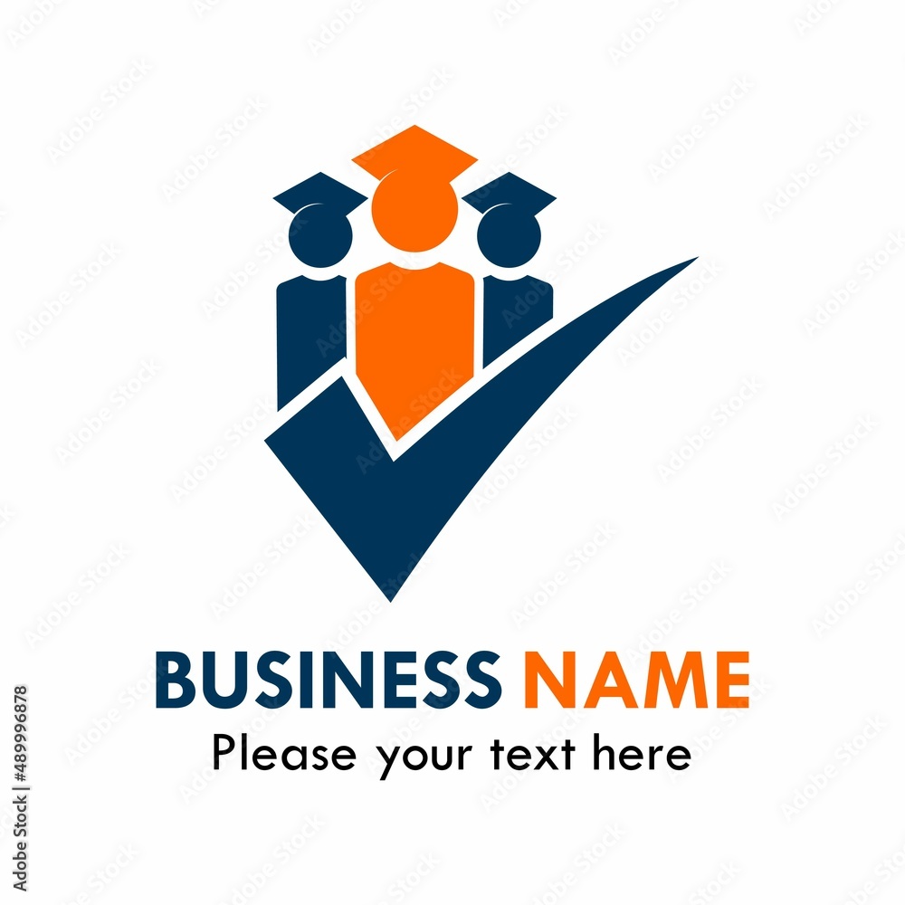 Checklist student logo template illustration Stock Vector | Adobe Stock
