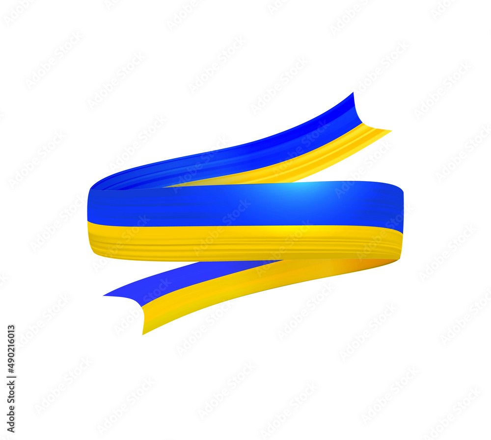 Ukraine official national flag. Blue and yellow patriotic glory waving ...