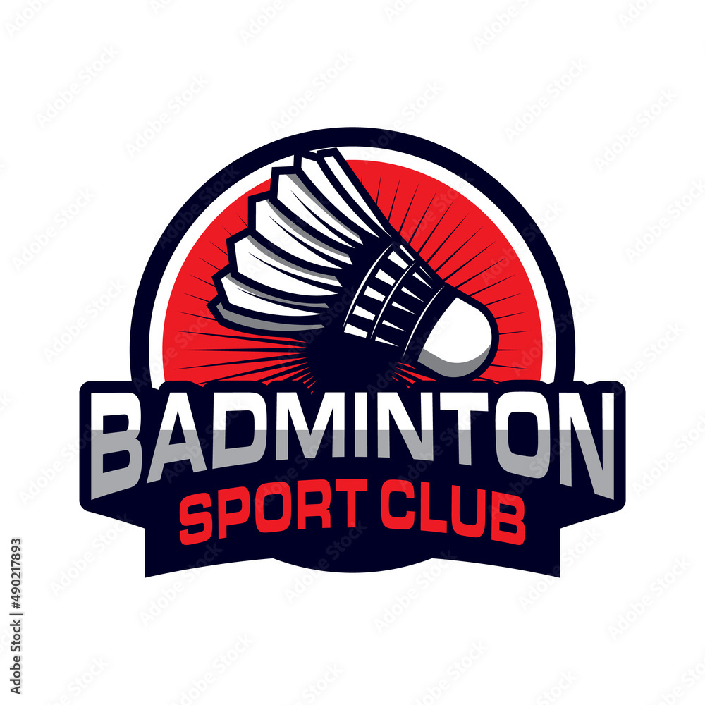 badminton logo design, sports logo Stock Vector | Adobe Stock