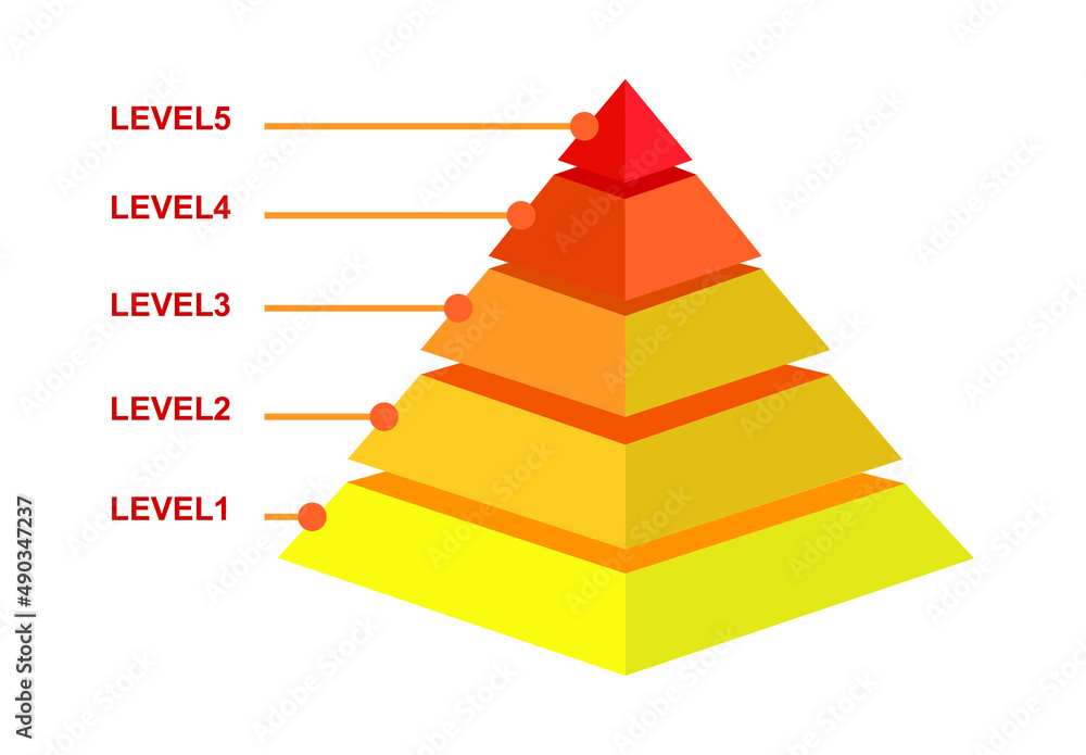 Simple 3d pyramid. infographic for business concept. Can be used for ...