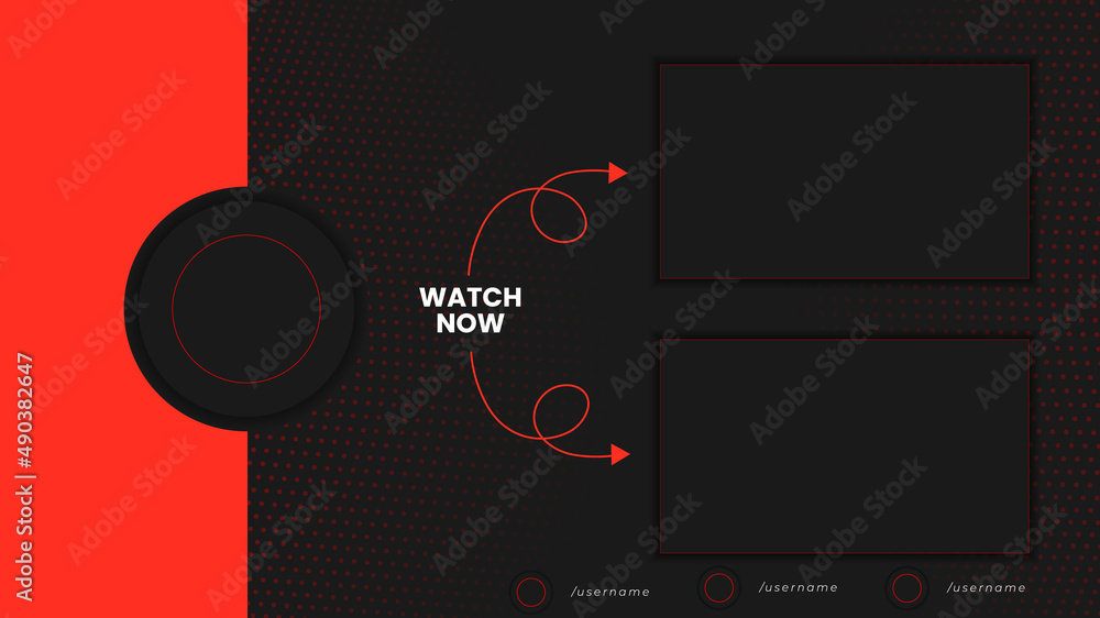 Vector de Stock Youtube End Screen Template. Youtube Video Template, background, Outro Card ...