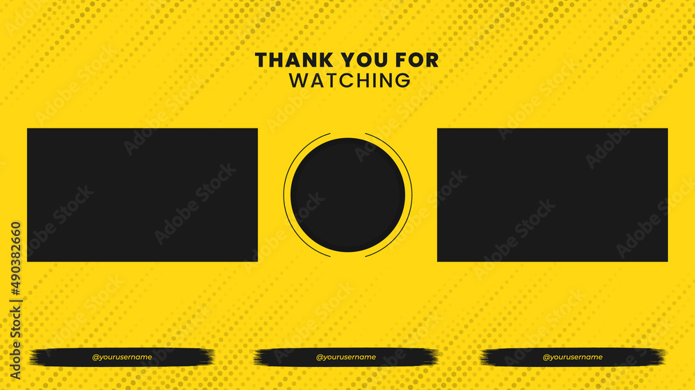 Youtube End Screen Template. Youtube Video Template, background, Outro ...