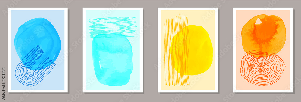 Hand drawn minimalist canvas vector set. Stock Vector | Adobe Stock