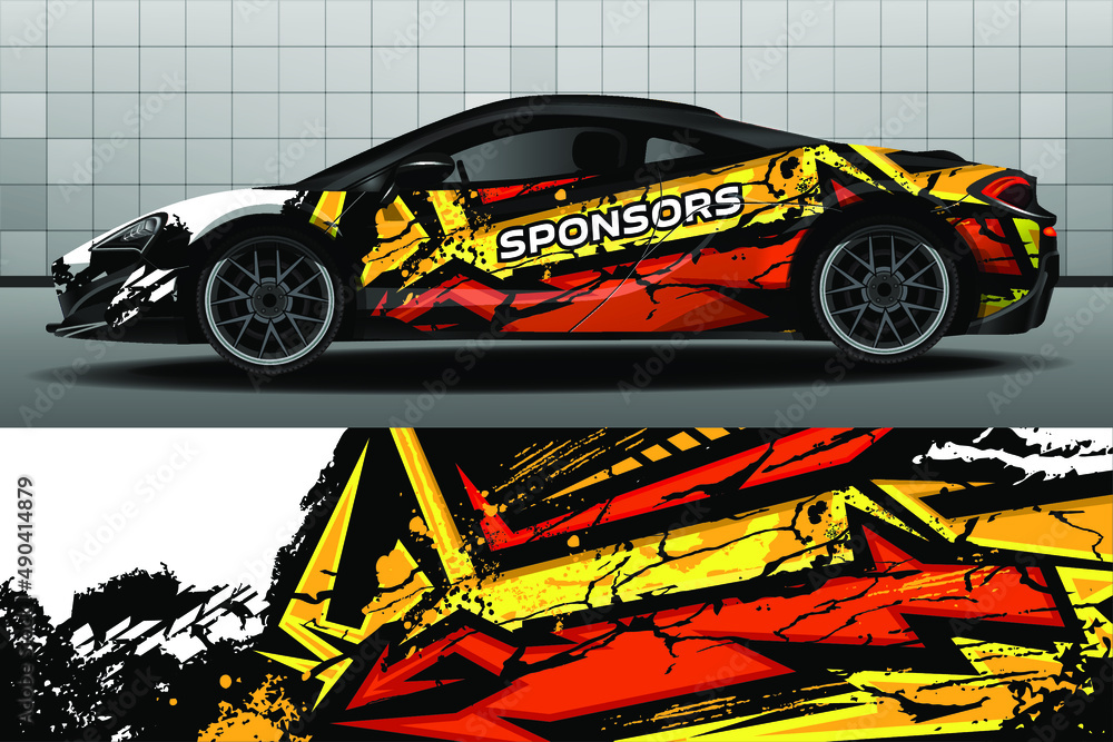 Abstract racing and sport background for racing livery or daily use car ...