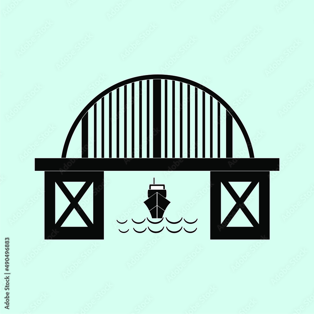 bridge vector illustration, perfect for maps, icons, brochures, posters ...