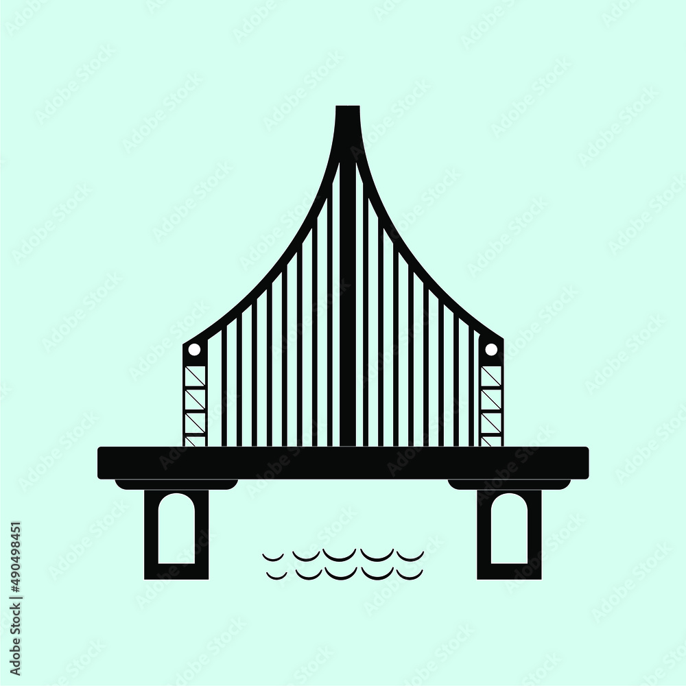 Vector de Stock bridge vector illustration, perfect for maps, icons ...