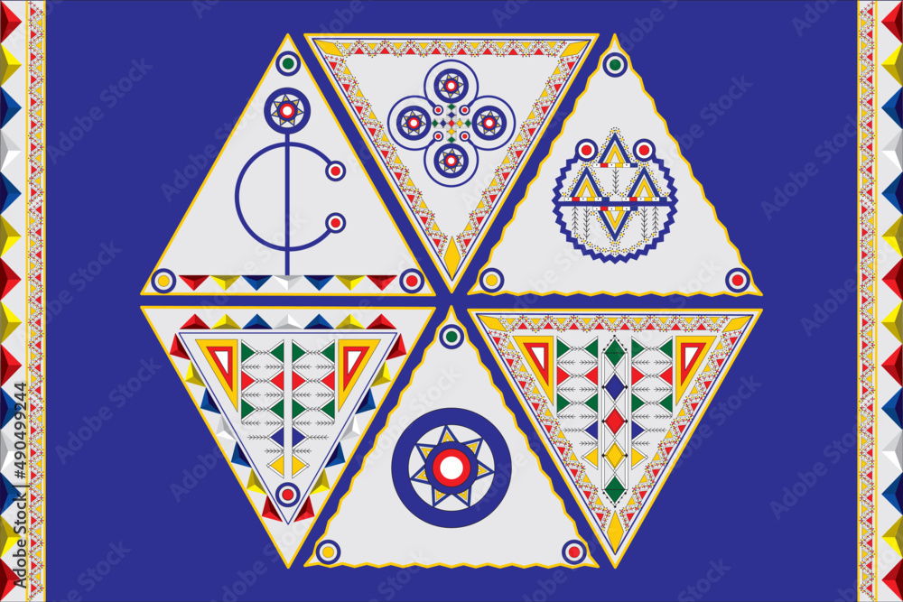 Poster Tazerzit Pattern Vector Illustration. The Symbol of Moroccan ...