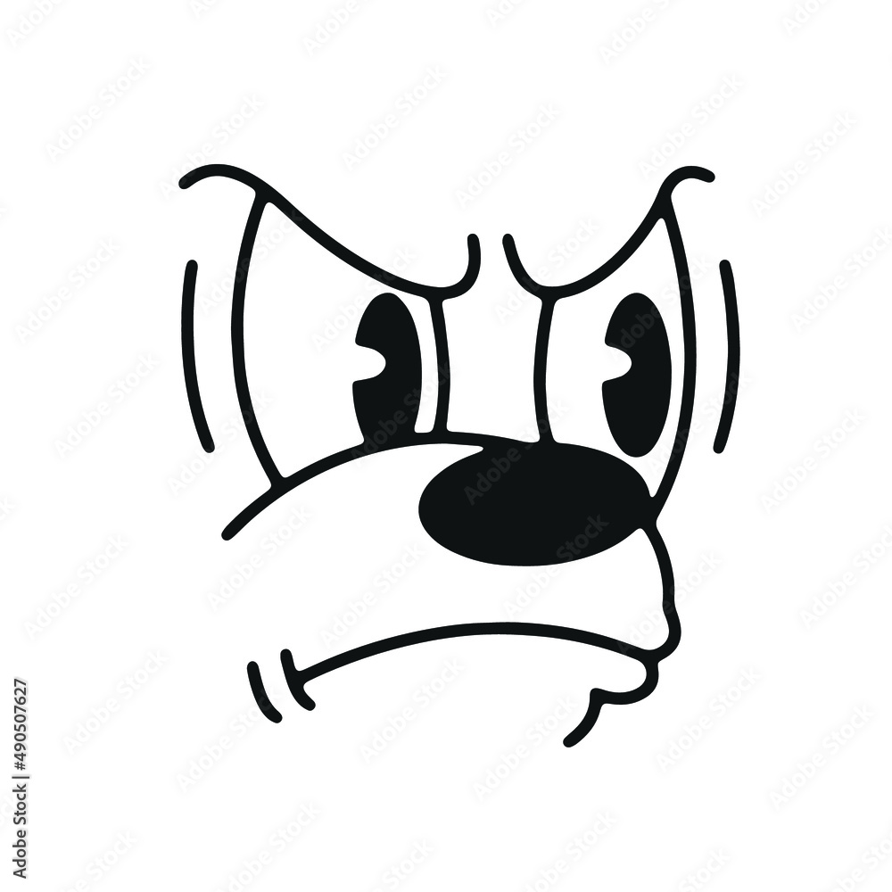 old cartoon mascot character elements. different clipart, faces, limbs ...