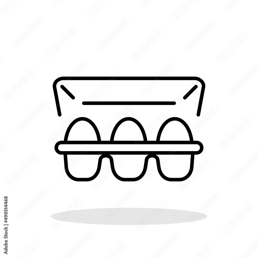 Eggs icon in flat style. Eggs package symbol for your web site design ...