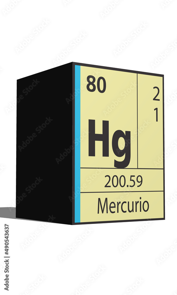Mercurio, Elementos de la tabla periódica Stock Illustration | Adobe Stock