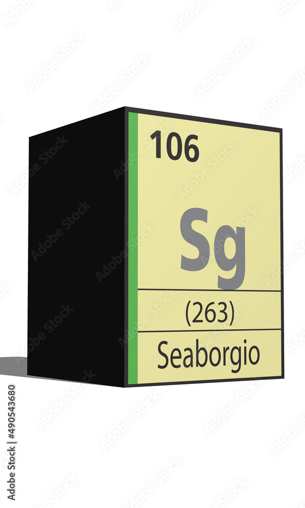 Seaborgio, Elementos de la tabla periódica Stock Illustration | Adobe Stock