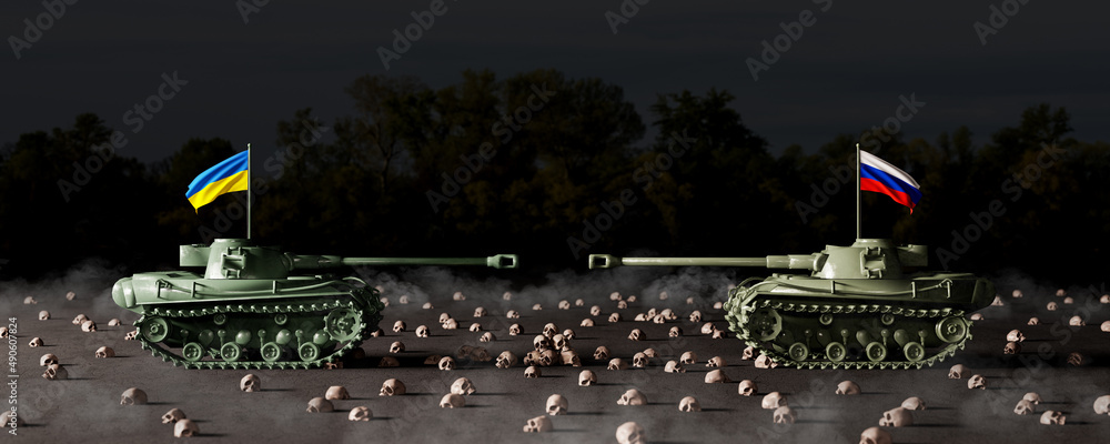 War escalation of the conflict in the Ukraine with Russia. Military ...