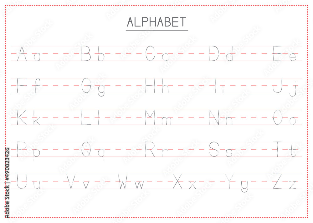 Children Learning Printable - Tracing Alphabets Uppercase and Lowercase ...