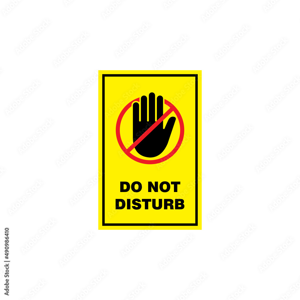do not disturb sign illustration design, do not disturb poster with red ...