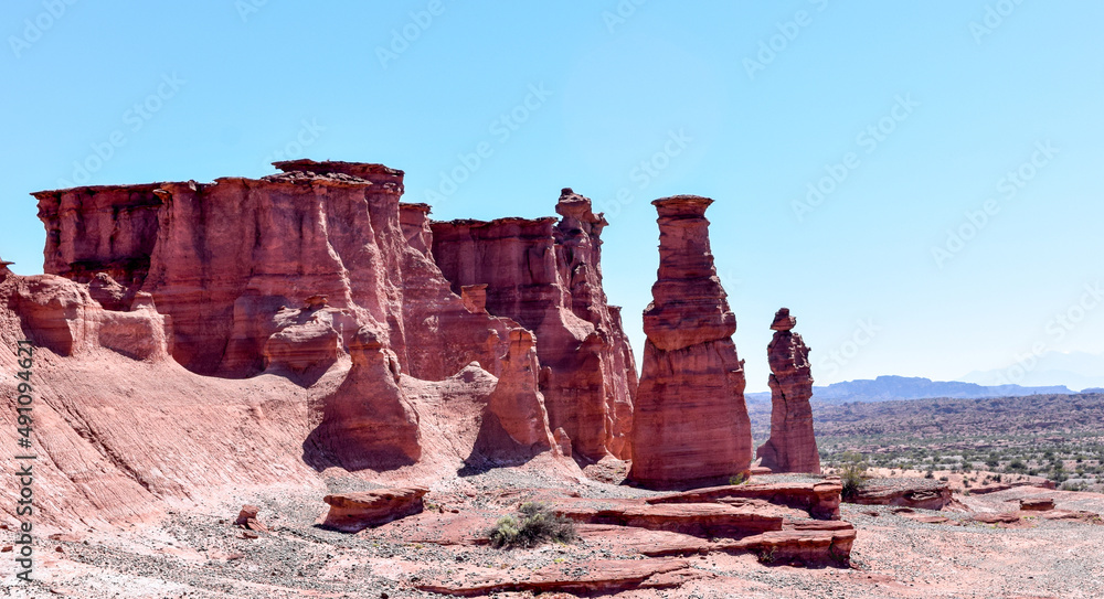 Amazing form of red rocks product of centuries of water and wind ...