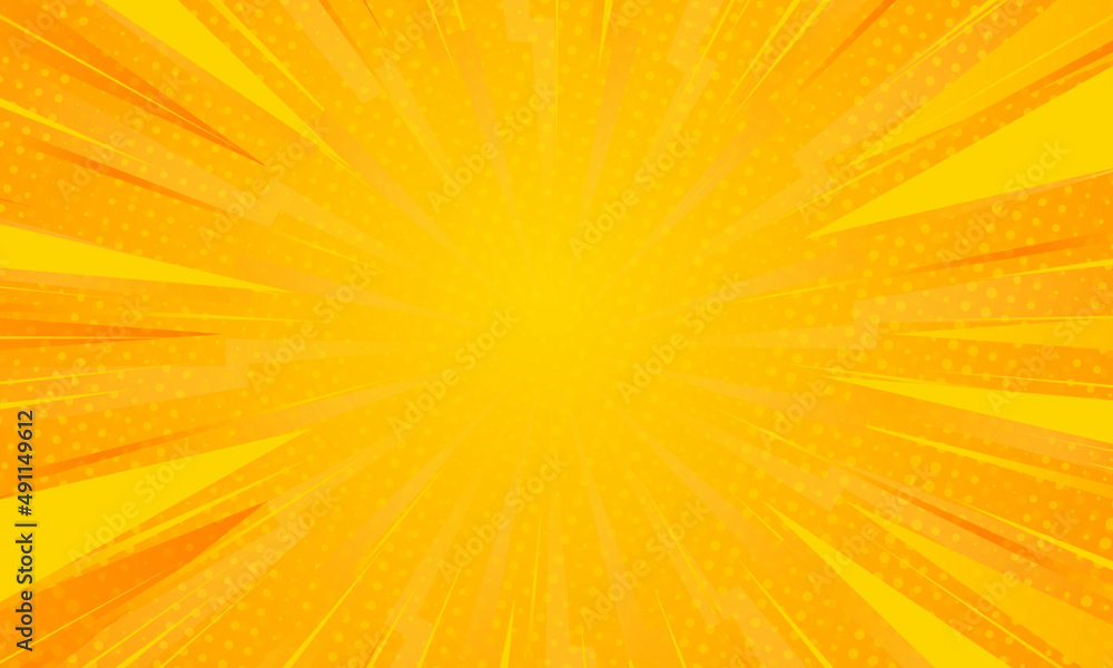 Orange gradient ray burst dot style background vector design Stock ...