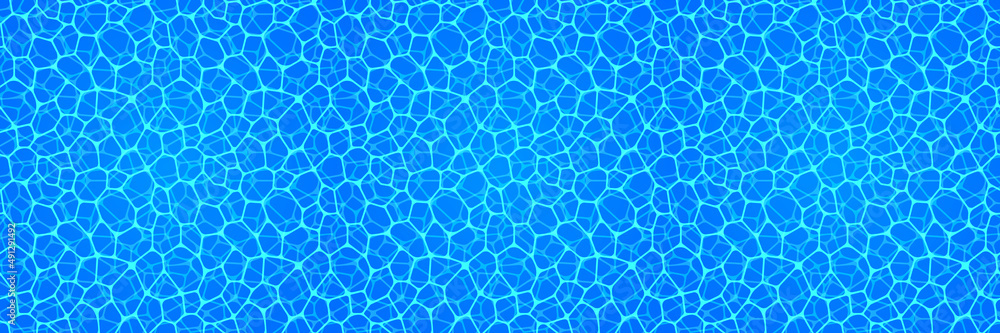 Swimming pool vector seamless pattern. Water surface template banner ...