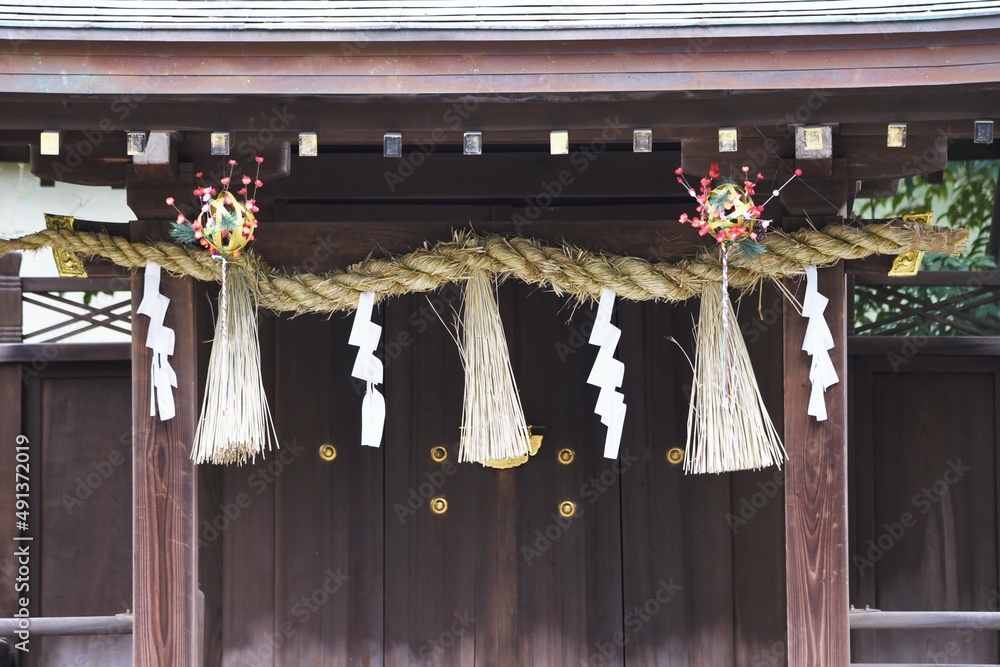 Stock-Foto „The culture and tradition of Japanese shrines Shimenawa ...