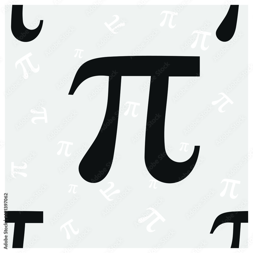 Seamless Pi symbol. Colors vector image. Pi symbol isolated on ...