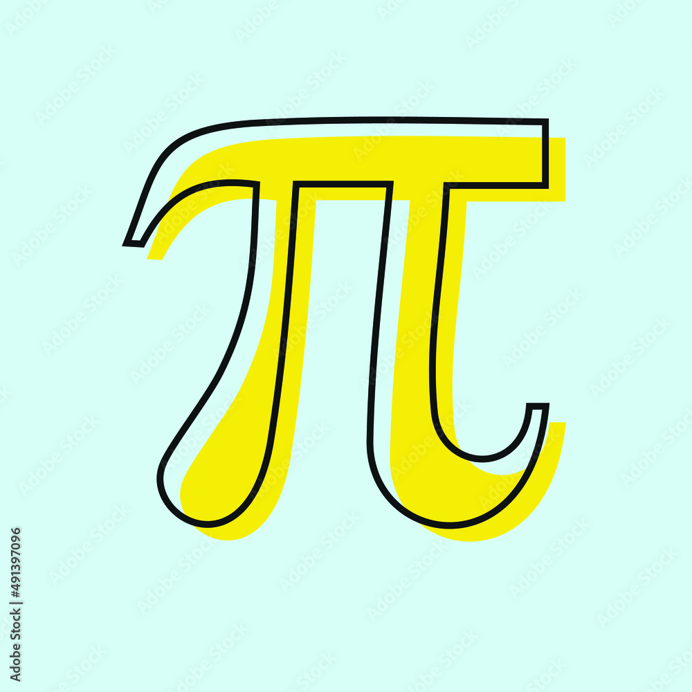 Seamless Pi symbol. Colors vector image. Pi symbol isolated on ...