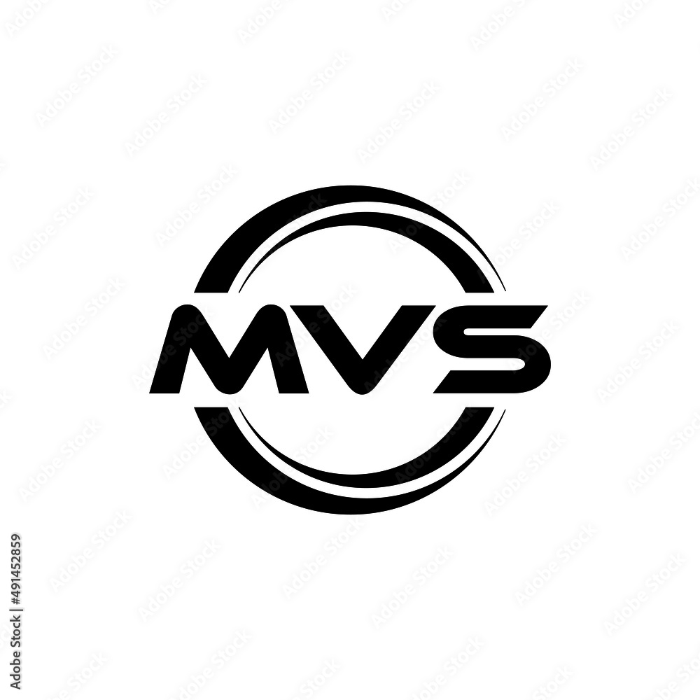 Stock-Vektorgrafik „MVS letter logo design with white background in ...