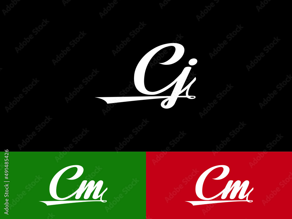 Art CJ or jc Alphabet Letter Logo, Signature cj Logo Design For all ...