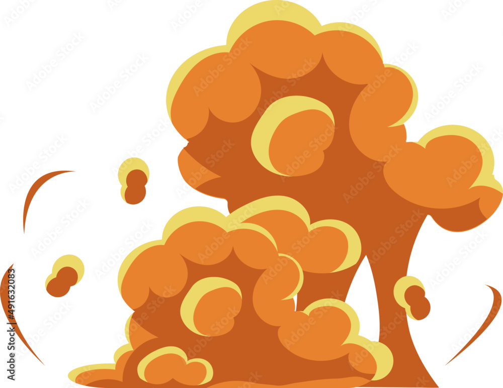 Explosion and Bang Effect with Cloud of Smoke as High-pressure Gase ...