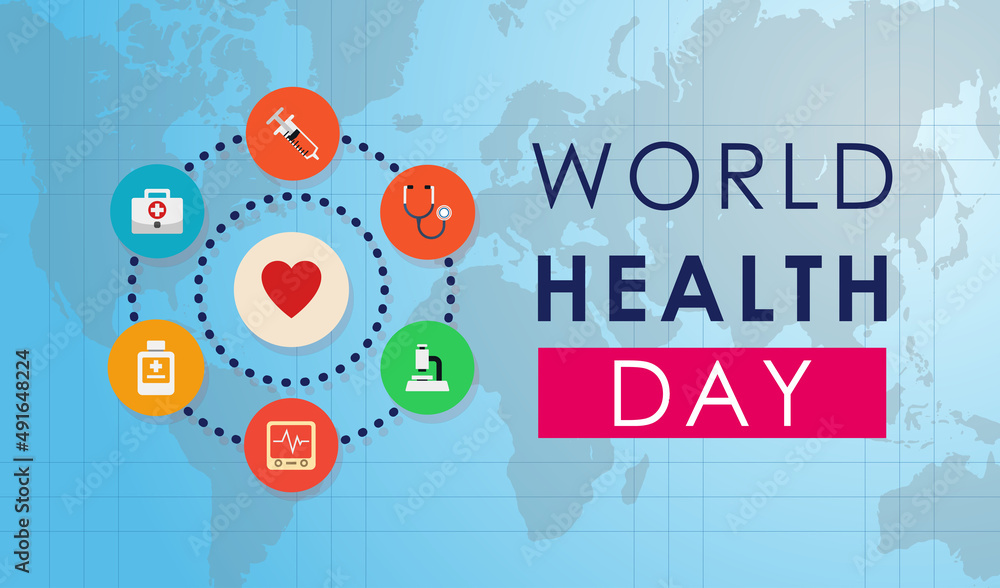 Vector illustration design of World Health Day .World Health Day is a ...