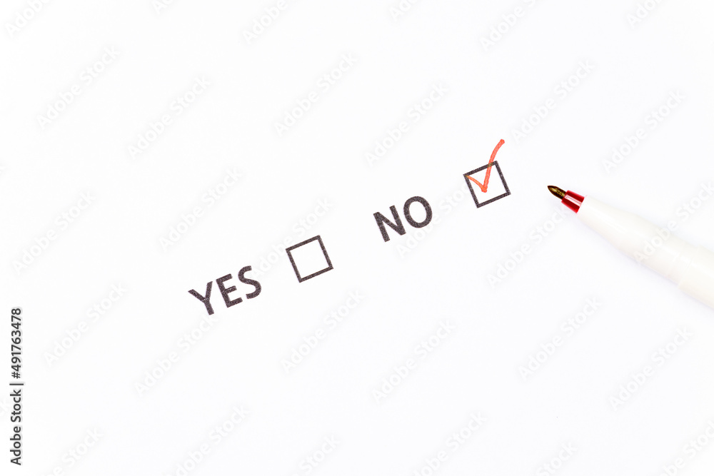 checklist for yes or no Stock Photo | Adobe Stock