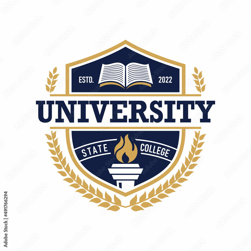 University education logo design vector template Stock Vector | Adobe Stock