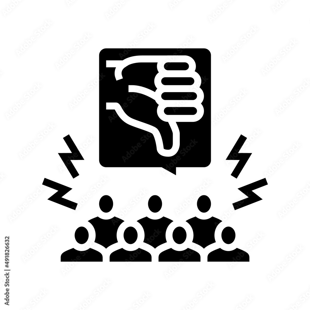 public shaming glyph icon vector. public shaming sign. isolated contour ...