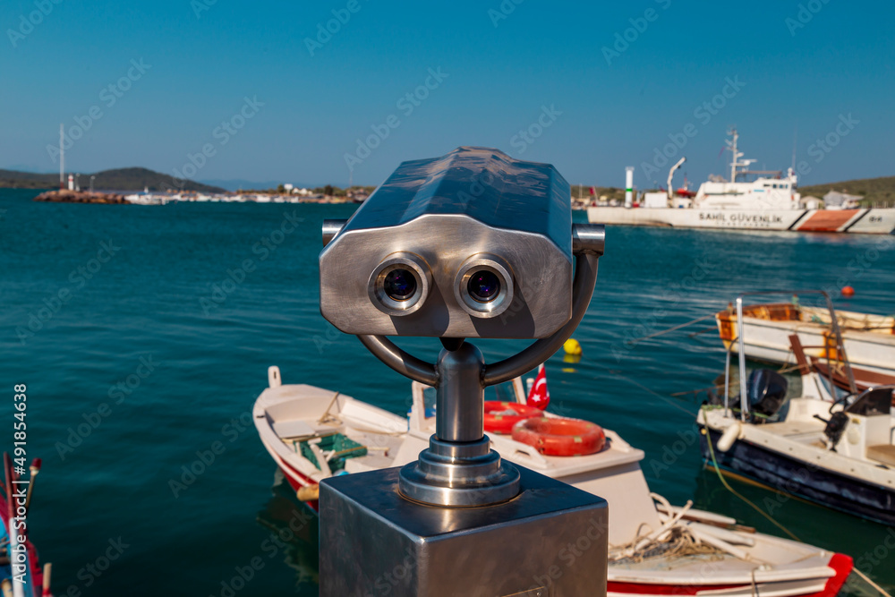 Restaurants and stone buildings of Cunda Island, is a typical Aegean ... Restaurants and stone buildings of Cunda Island, is a typical Aegean ...
