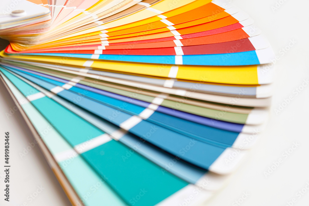 Stockfotot Color guide close up. Assortment of colors for design ...