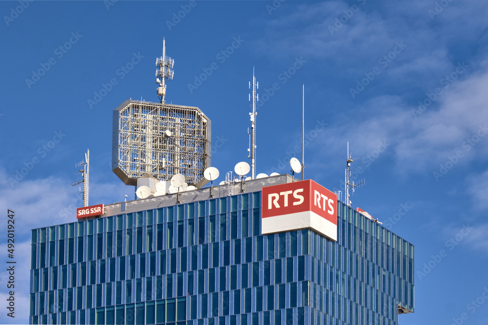 Geneva, Switzerland - march 02, 2022: Close-up view on the sign and ...