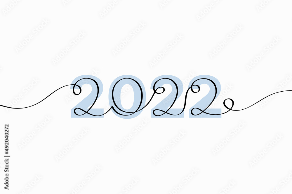The year 2022 abstract lettering. Vector illustration of creative ...