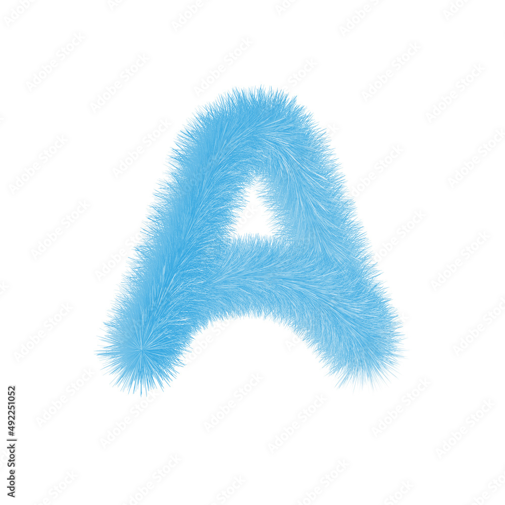 Feathered letter A font vector. Easy editable letters. Soft and ...