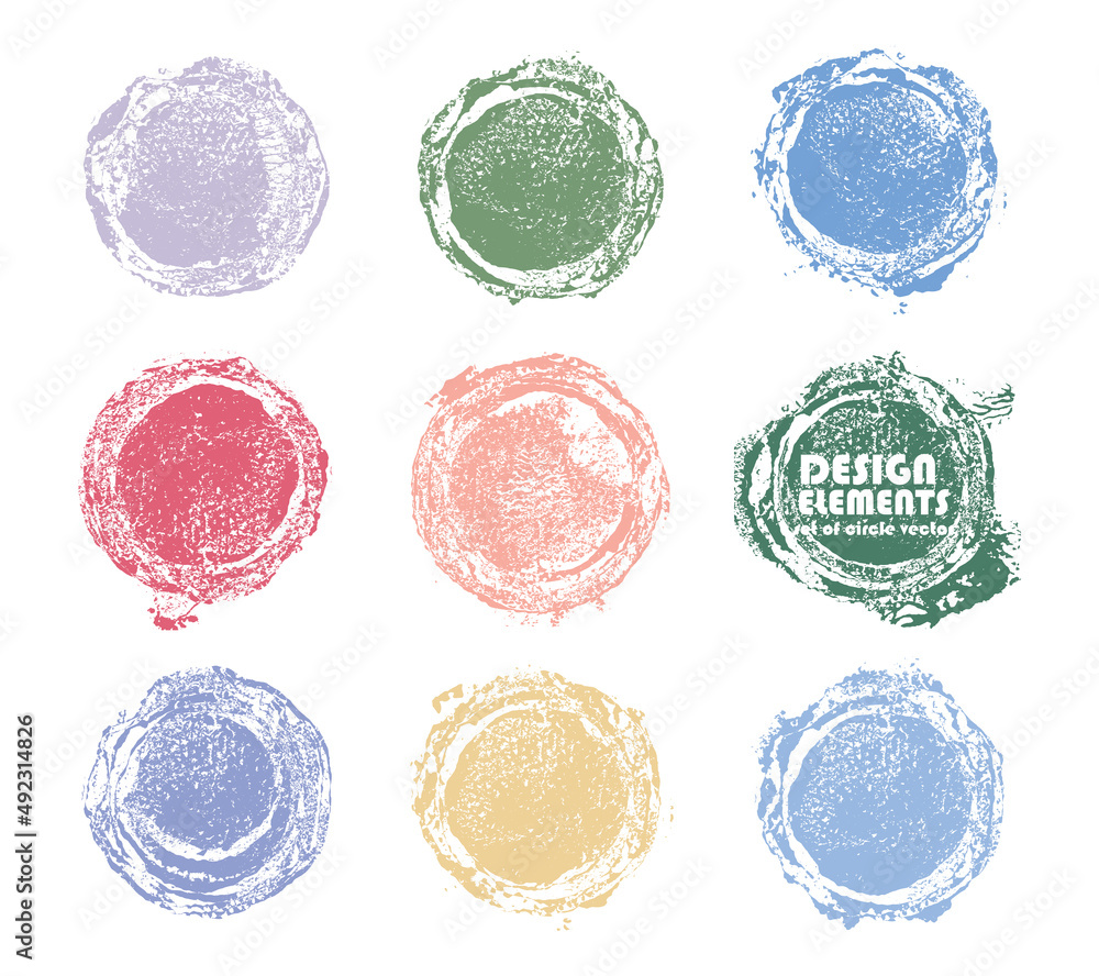 Colorful circle frames design elements for patterns, invitations ...