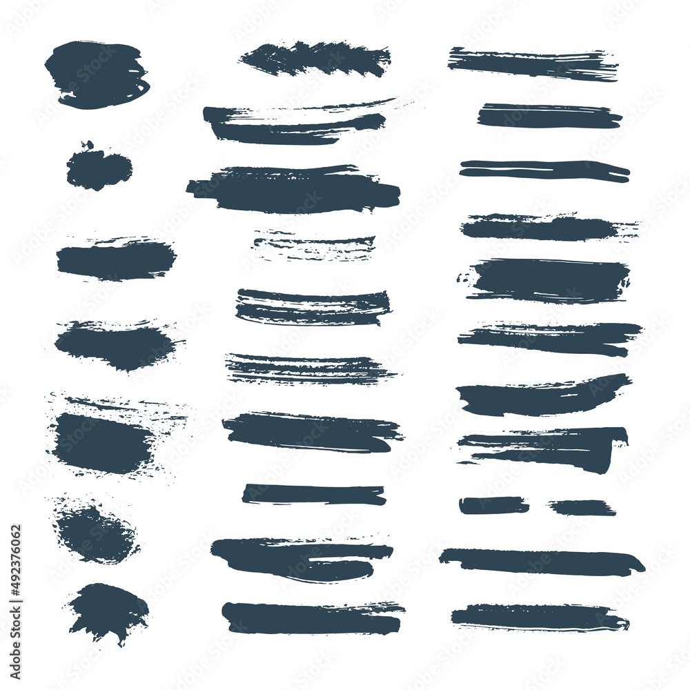 set of textures for brushes. spots of different shapes for creating ...