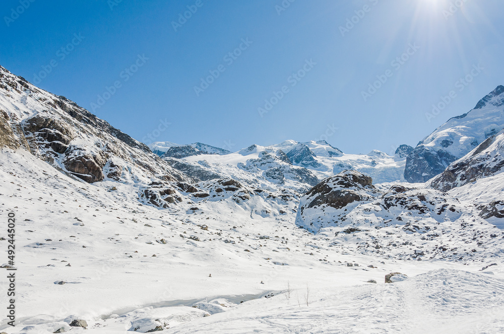 Morteratsch, Morteratschgletscher, Gletscher, Gletscherpfad ...