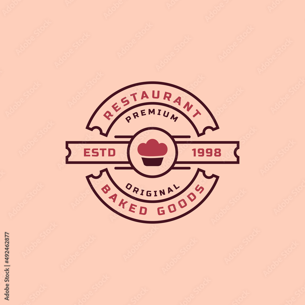 Vintage Retro Badge for Bakery Shop Logos. Bread, Cake, Cafe Logo ...