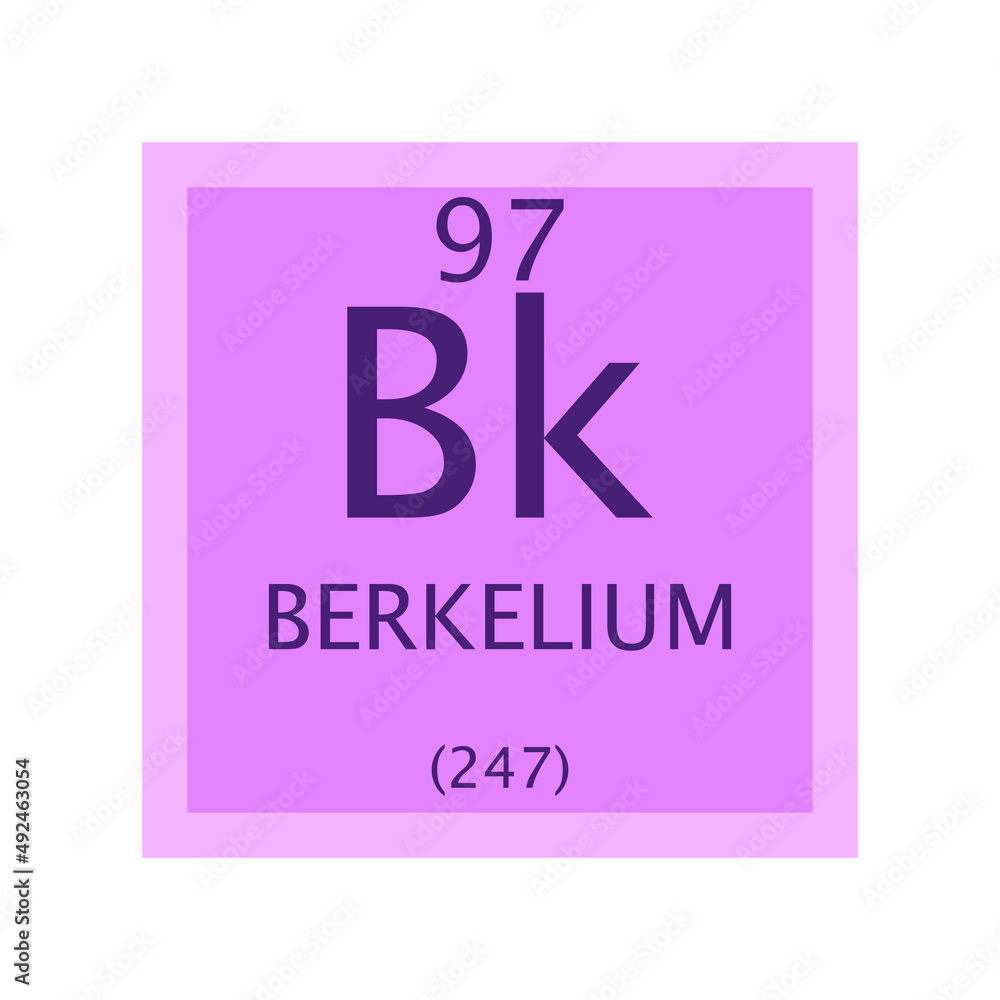 Image vectorielle Stock Bk Berkelium Actinoid Chemical Element Periodic ...